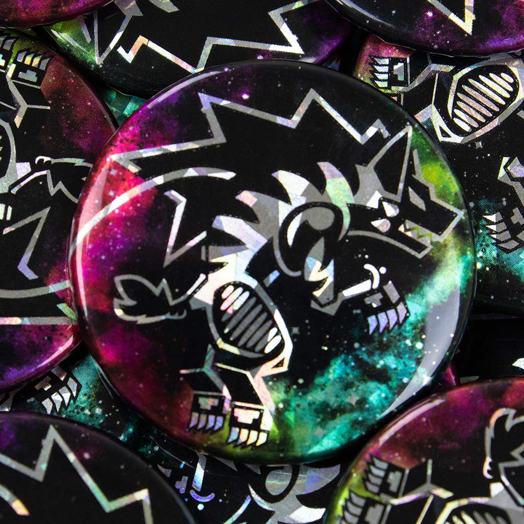 Sparkly Pin Button - Space – HyenaAgenda