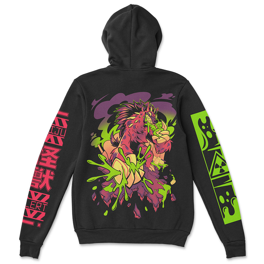 Toxic Kaiju Zip Hoodie - Black – HyenaAgenda